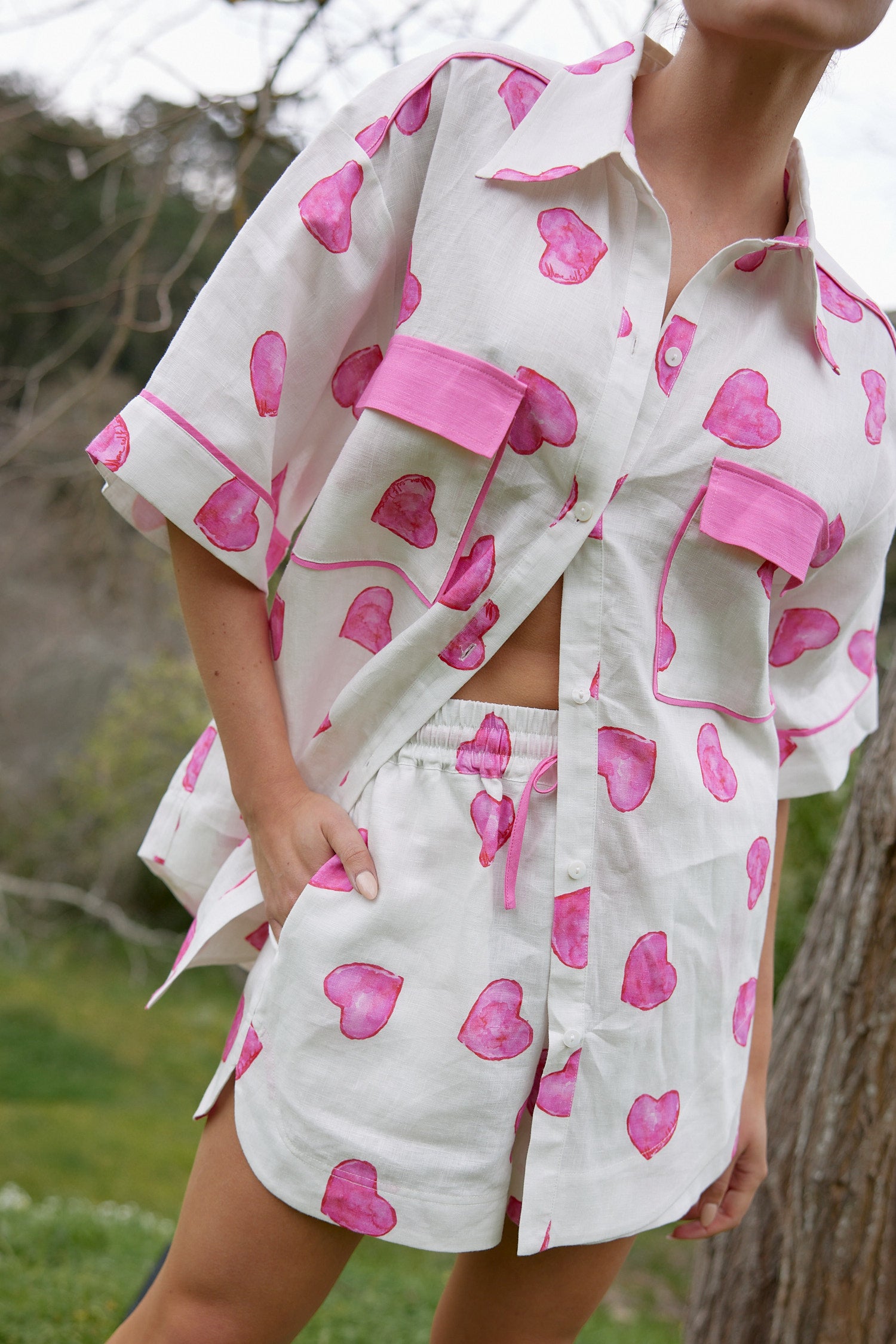 REMY SHORT IN BOUGAINVILLEA HEART – Aston Studio